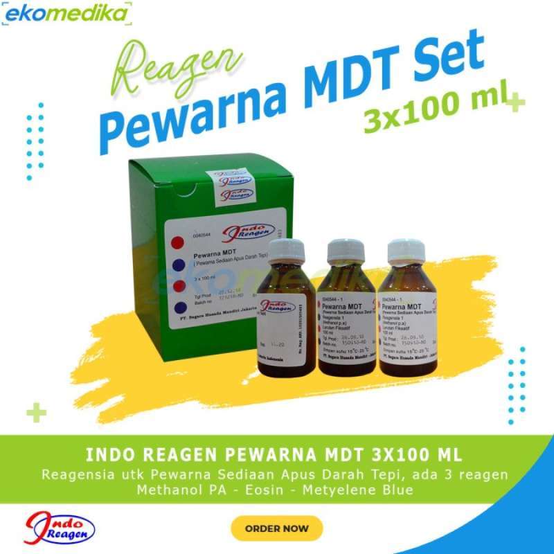 Promo Indo Reagent Pewarna Mdt / Morfologi Darah Tepi Set 3x100ml ...