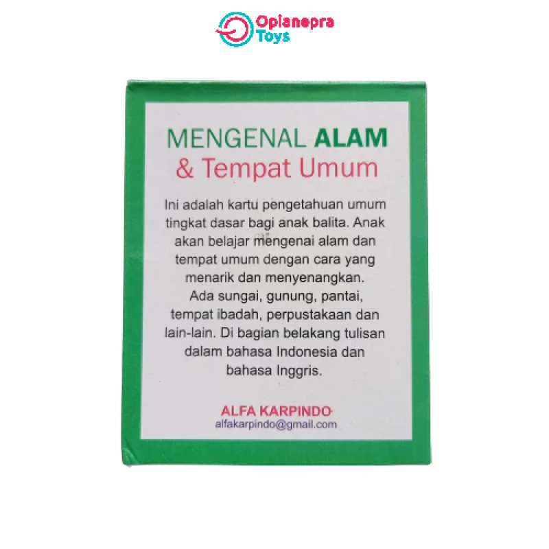 Promo Flash Card Mengenal Alam Dan Tempat Umum Kartu Pintar Glossy ...