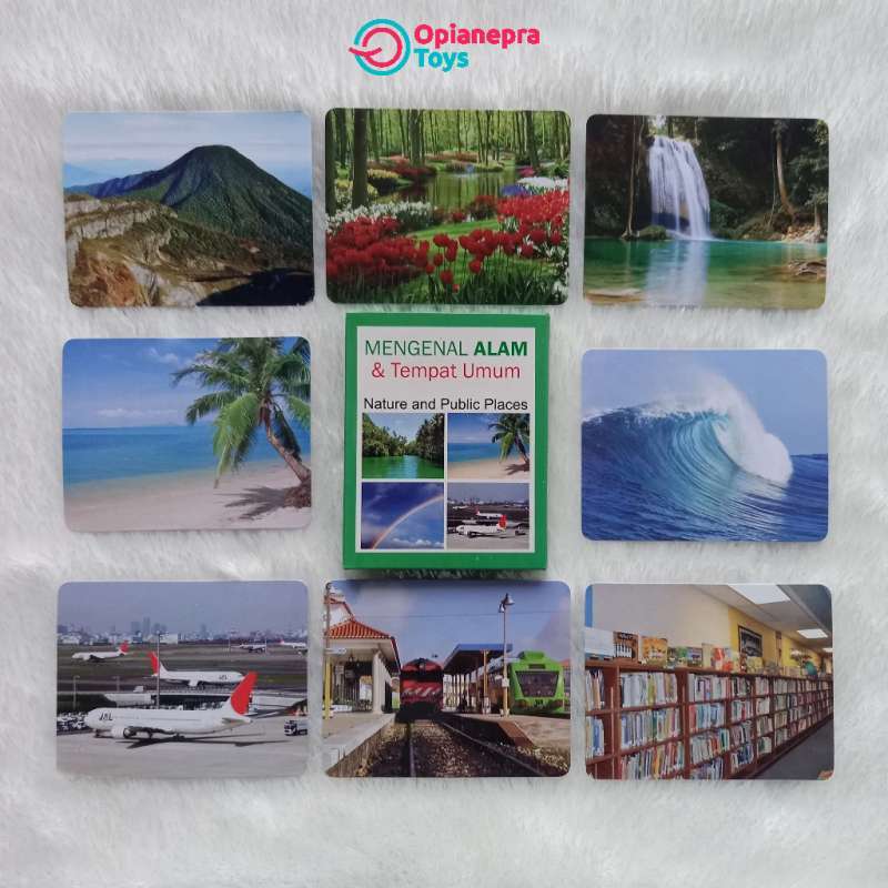 Promo Flash Card Mengenal Alam Dan Tempat Umum Kartu Pintar Glossy ...