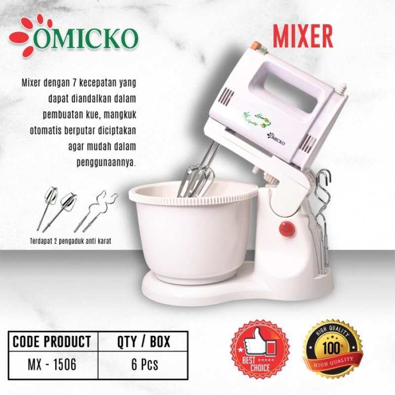 Promo Mixer Duduk Omicko/Alat Kue-Hand Mixer Pengaduk Adonan Omicko ...
