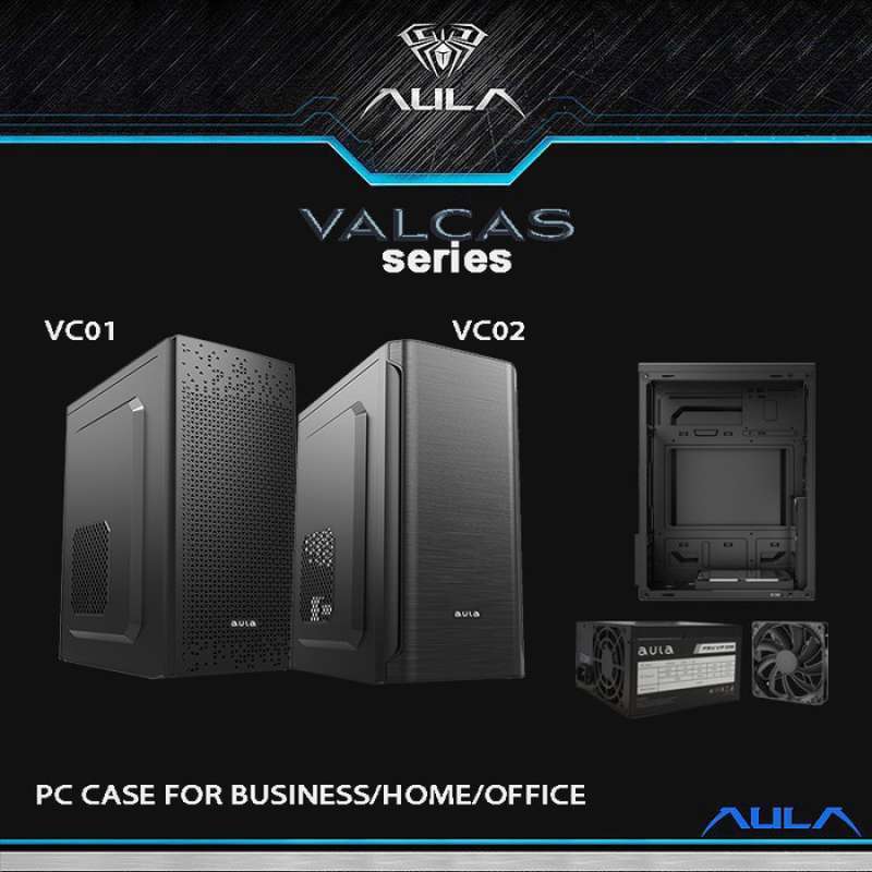 Jual Casing Office Pc Aula Valcas Series Matx Include Psu 500w + Fan ...