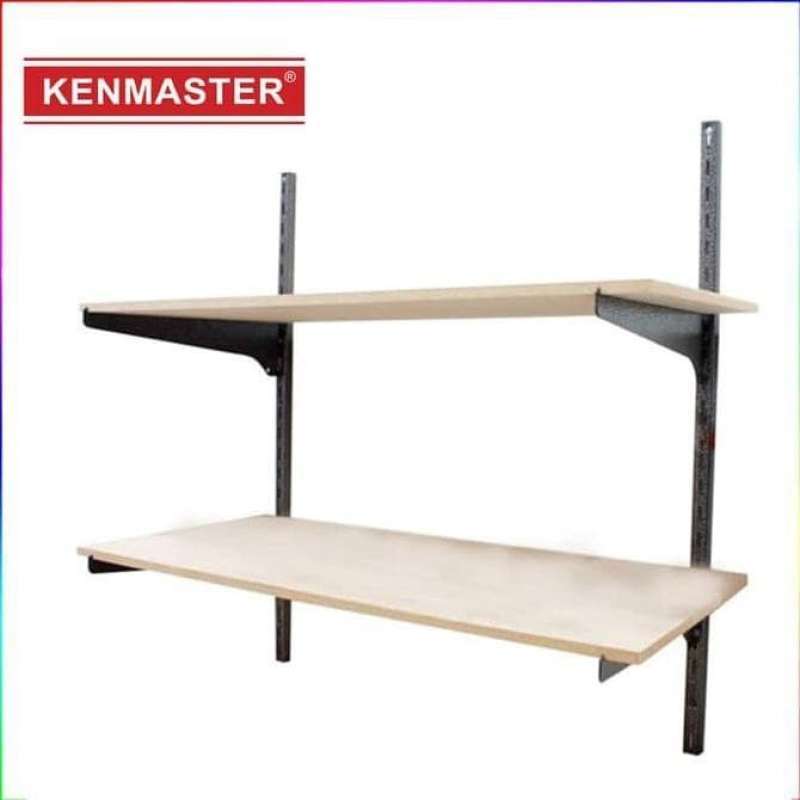 Jual Kenmaster Rak 2 Susun Gantung Dinding Tembok Selving Bracket Besi ...