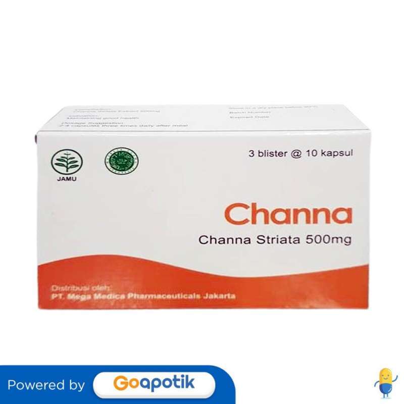 Jual CHANNA 500 MG BOX 30 KAPSUL di Seller Apotek Pasuketan Wahidin ...
