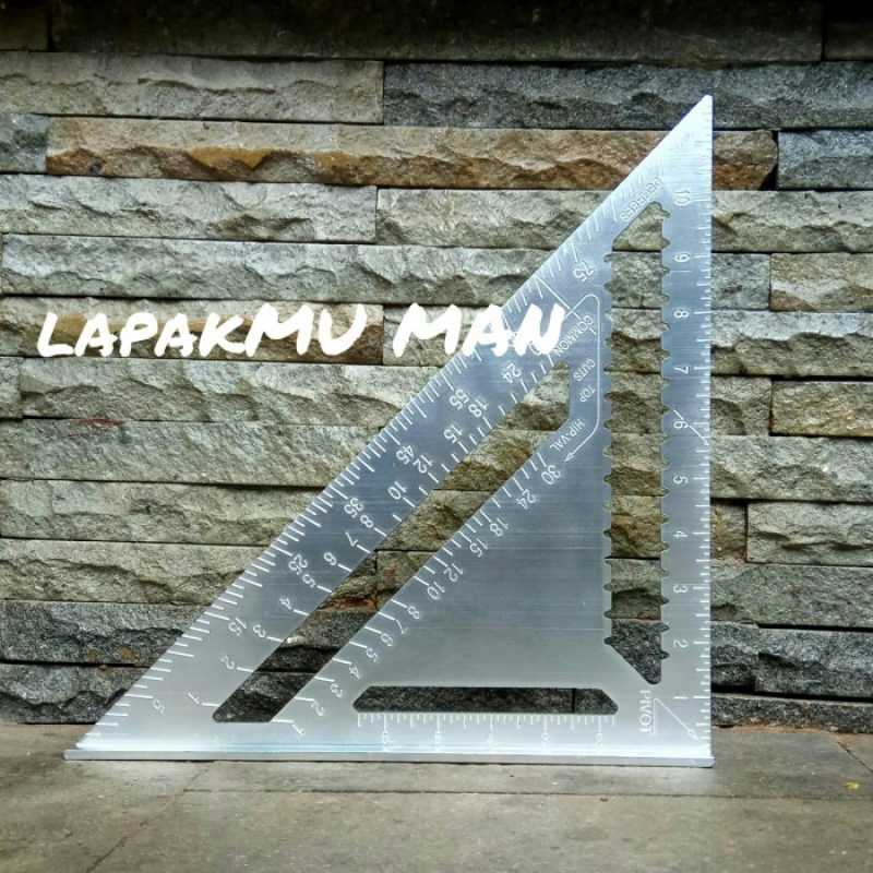 Promo Penggaris Siku Segitiga Alumunium / Siku Tukang / Siku Sudut / Siku Diskon 23% Di Seller ...