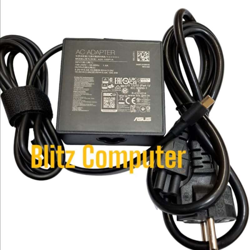 Promo Adaptor Charger Laptop Asus Rog Flow X13 GV301 GV301QH 20V 5A USB ...