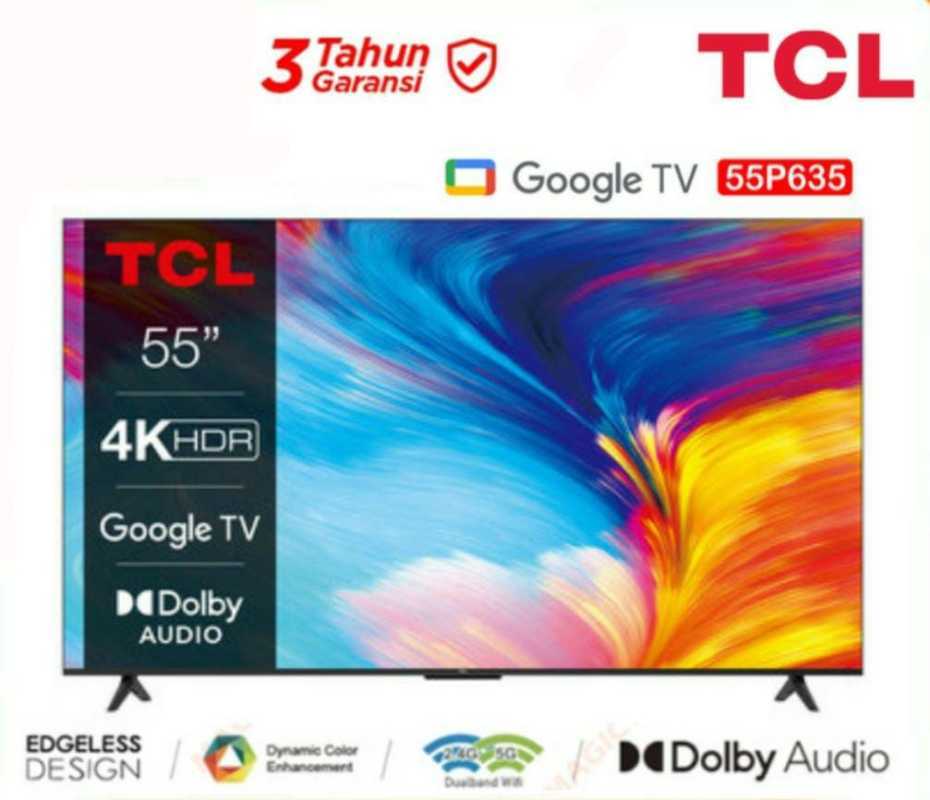 Jual TCL 55P635 4K UHD HDR Smart Google TV w/ Dolby Audio 55 Inch di ...