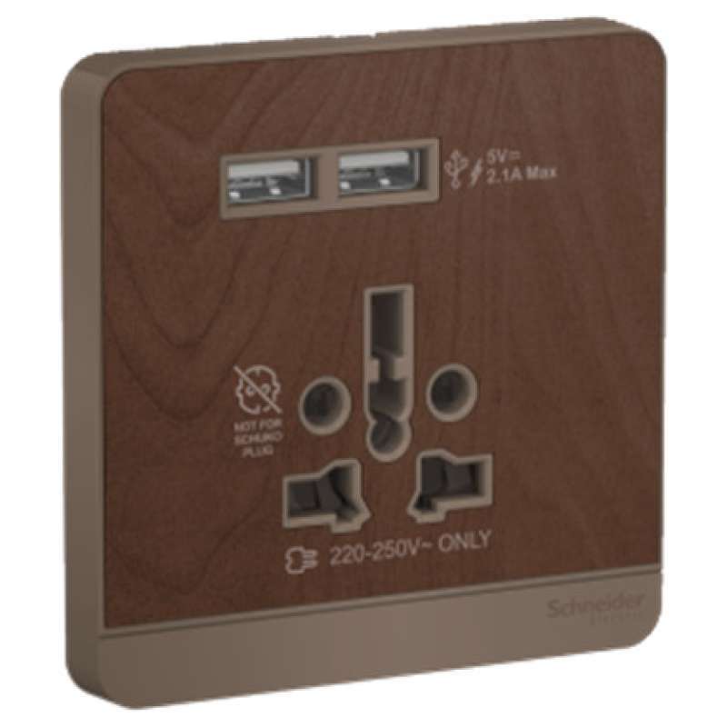 Promo New Schneider Avatar On 16A Int Socket2.1A Usb Charger Colokan ...