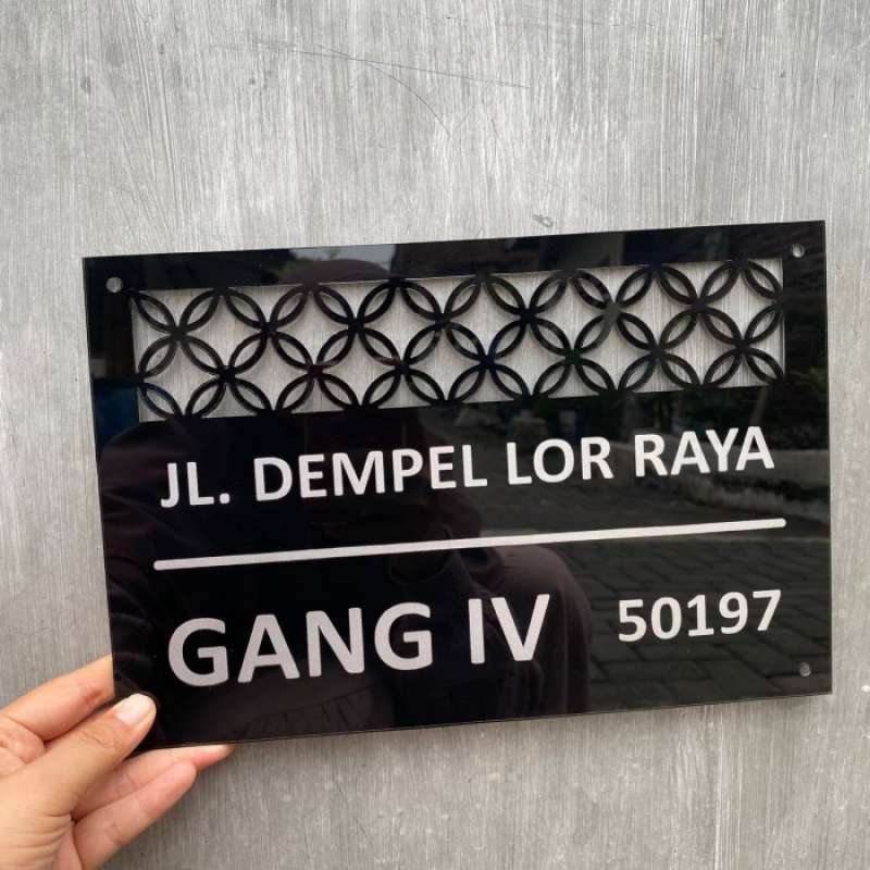 Promo Nomor Rumah Akrilik Motif Modern Custom | Plat Papan Nama Akrilik ...