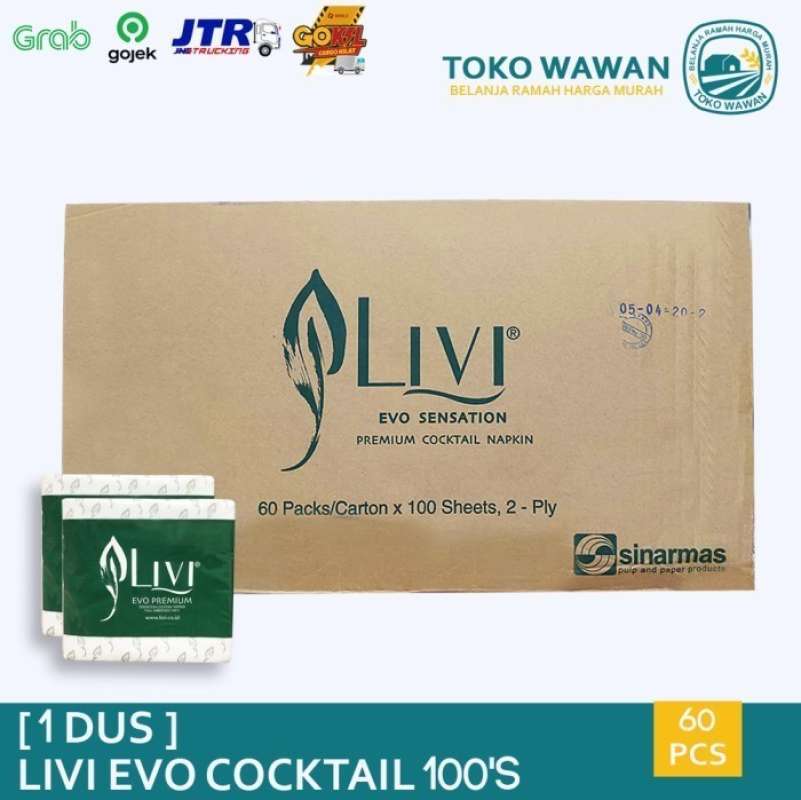 Promo Tissue Livi Evo Napkin Cocktail Sensation / 1 Dus / Karton Isi 60 ...
