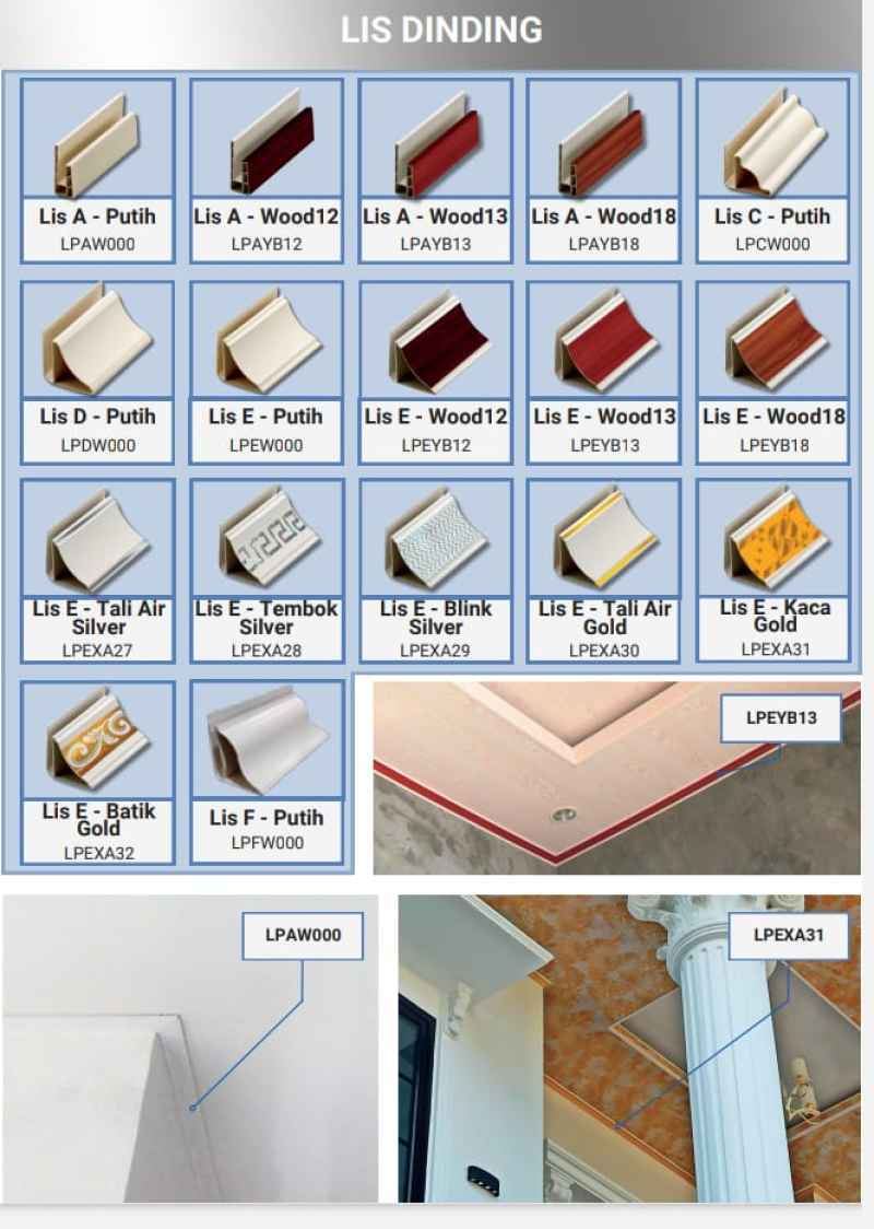 Jual List Plafon /motif Pvc Maihome/ List Dinding Ukuran 4m Di Seller ...