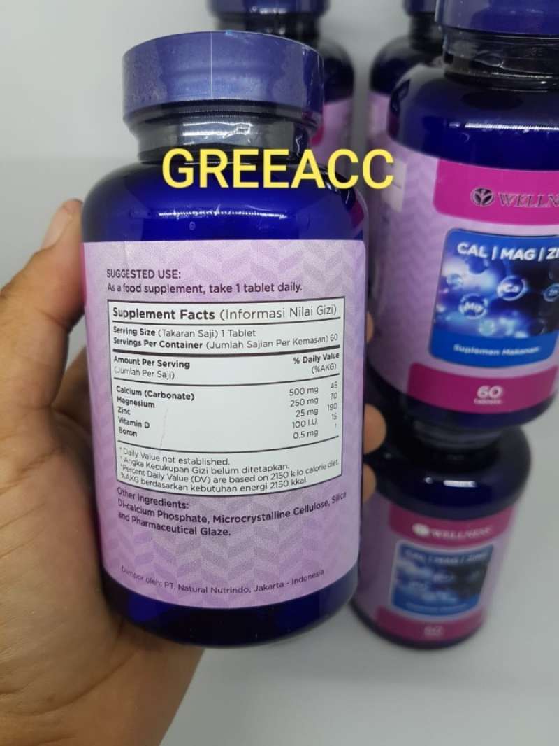 Promo Wellness Calmagzinc Cal/mag/zinc 60 Tablet Vitamin Calcium ...