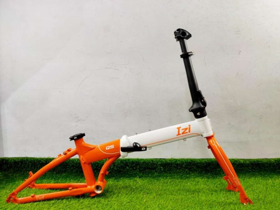 Jual Frameset + Handlepost Sepeda Lipat Izi Q5 Disc Brake Like Fnhon ...
