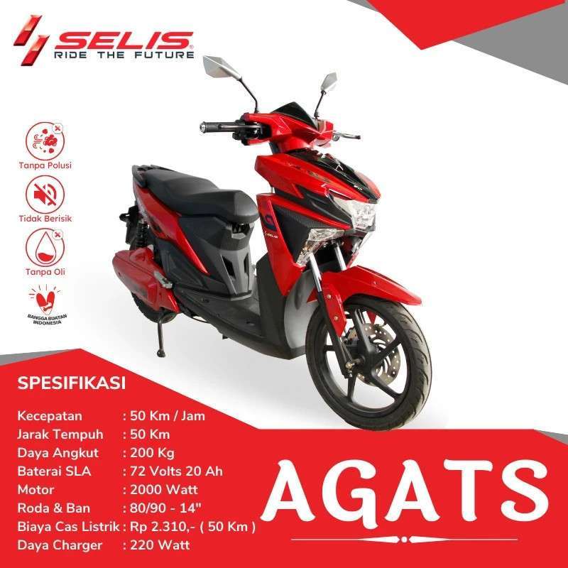 Promo Motor Listrik Selis Agats Baterai Single Lithium (Subsidi) Diskon ...