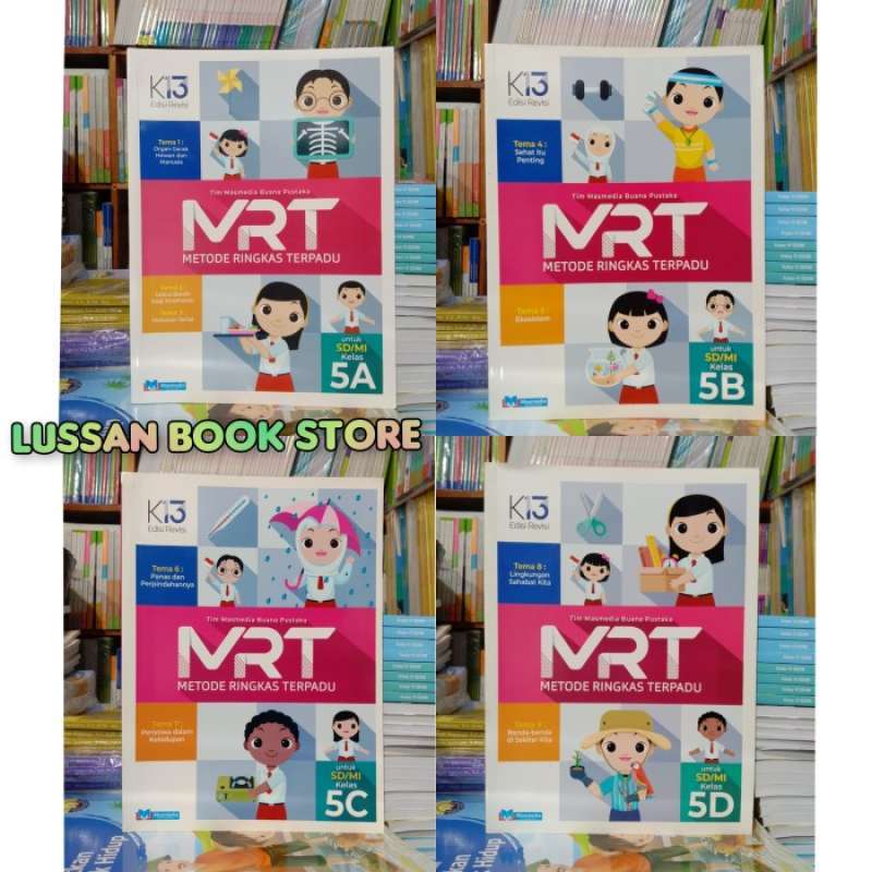 Jual Paket Buku MRT 5A,5B,5C,5D untuk SD kelas 5. metode Ringkas ...