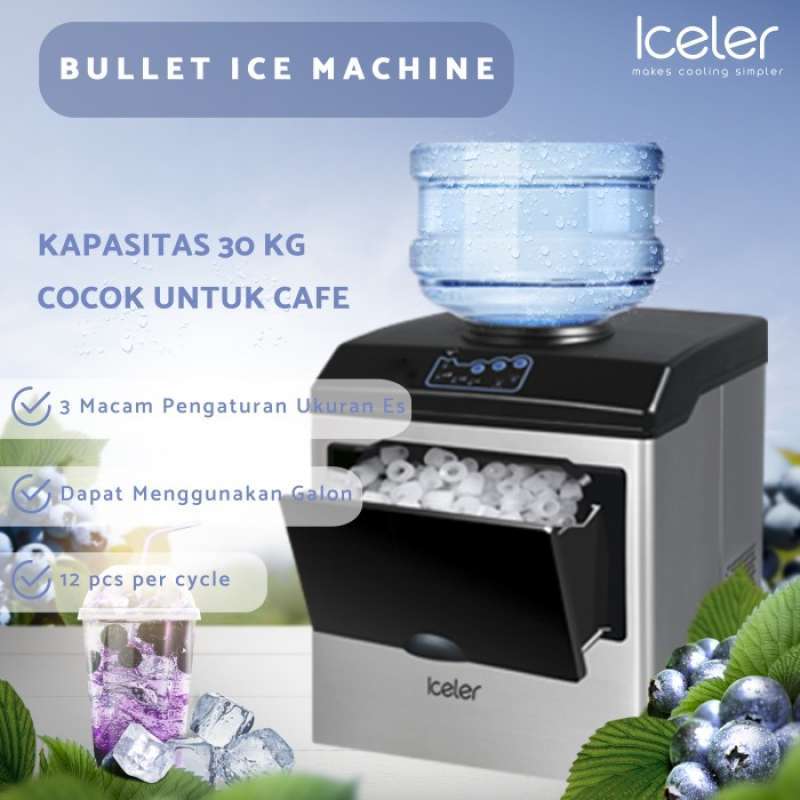 Promo Iceler Mesin Es Batu Kristal Ice Maker 30kg/24jam Terbaik Untuk ...