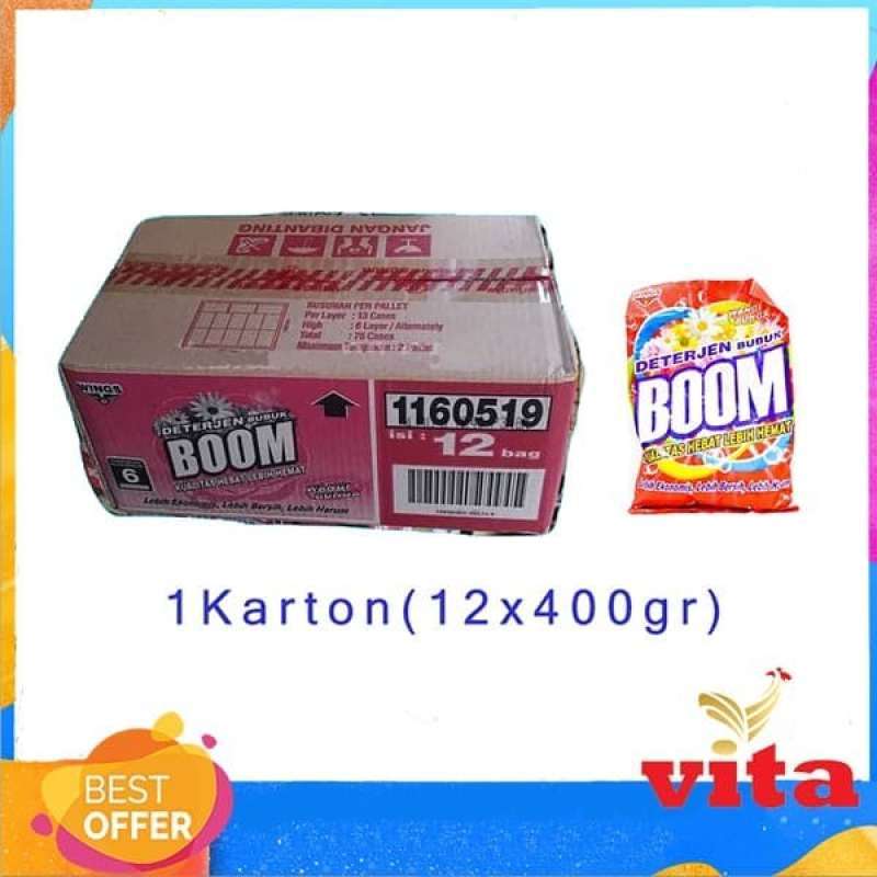 Promo Boom Deterjen Bubuk 1 Dus 12x400gr Diskon 33% Di Seller Ksm Store ...
