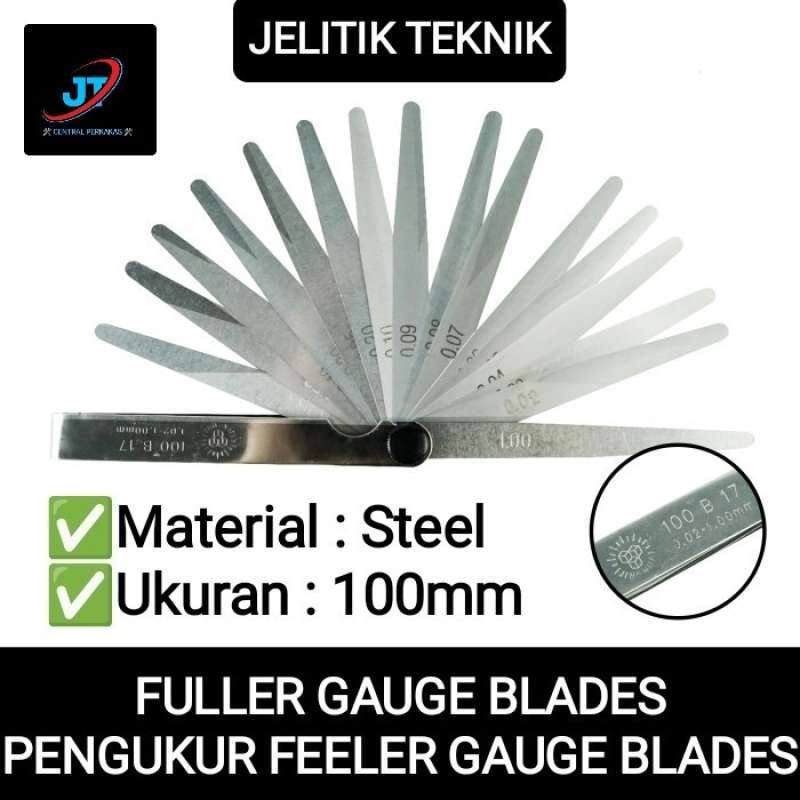 Promo Fuller Gauge Blades 100 mm | Feeler Gauge 100mm x 13mm x 17 ...