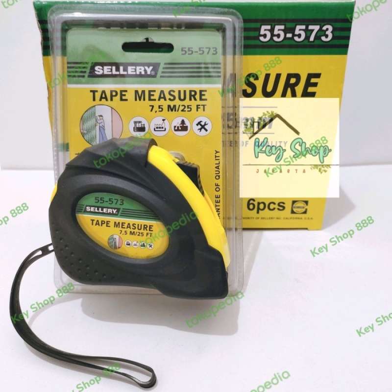Promo Roll Meter /measuring Tape Autostop Meteran Otomatis Sellery 7,5 ...