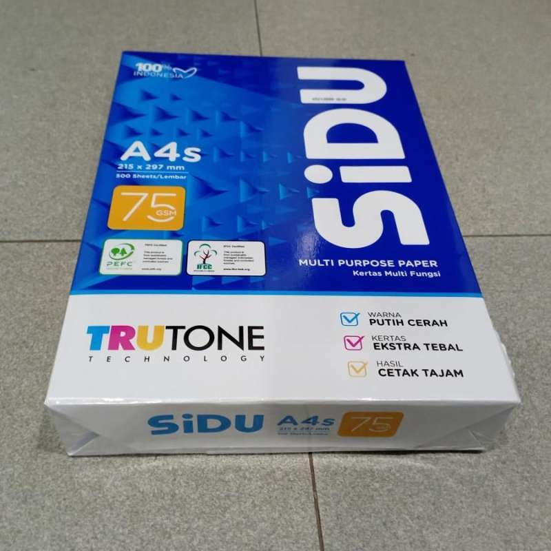 Jual Kertas Hvs Sidu Sinar Dunia A4s 75 Gsm 75gr Di Seller Goshen Shop - Pegambiran, Kota ...