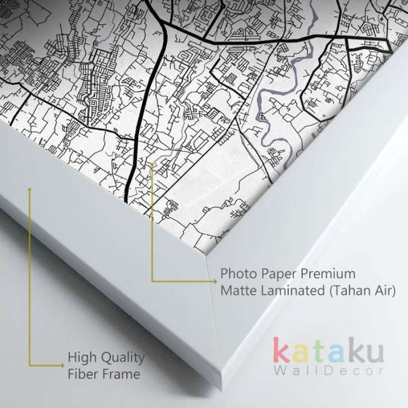 Promo Yogyakarta City Map Art Hiasan Dinding Poster Peta Kota ...