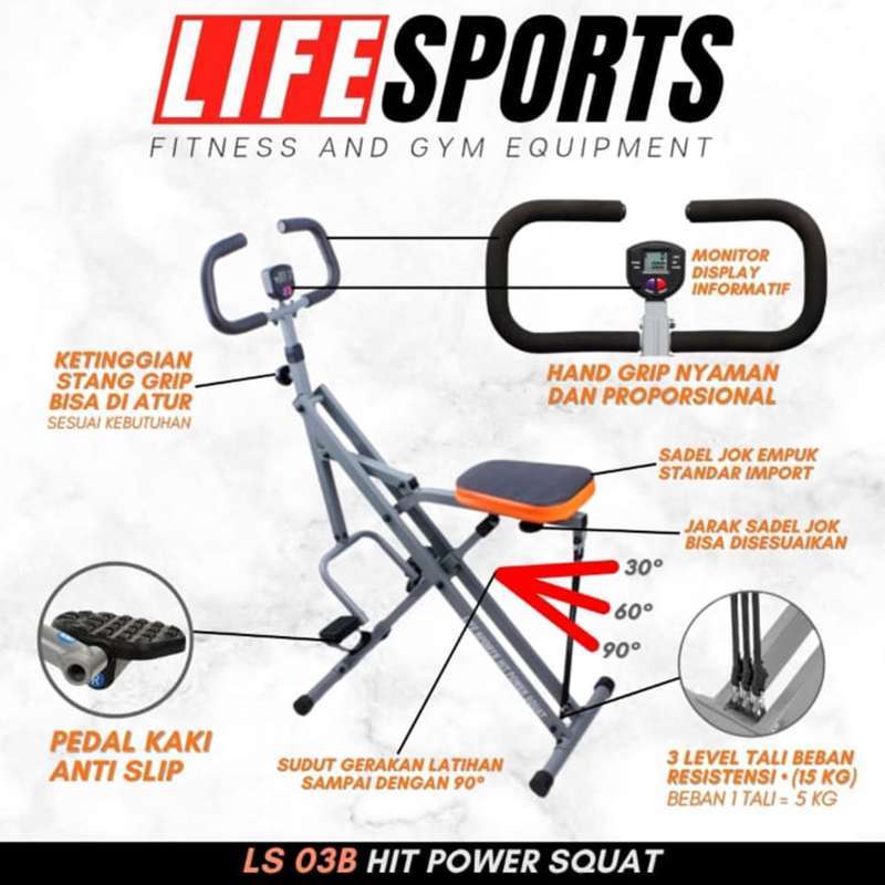 Promo Lifesports - New Sport Hit Power Rider Squat Alat Olahraga Gym ...