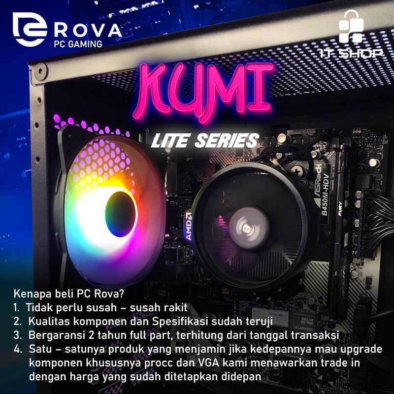 Jual Pc Rakitan Gaming Rova Kumi Lite Amd Ryzen 5 4600g Di Seller It Shop Official Store - Mojo ...