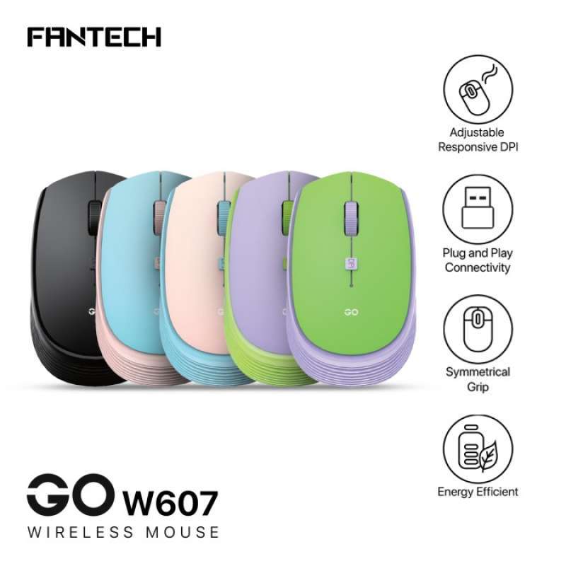 Promo Mouse Wireless Office Fantech Go 2.4ghz 1600dpi - Biru Diskon 55% Di Seller Fantech ...