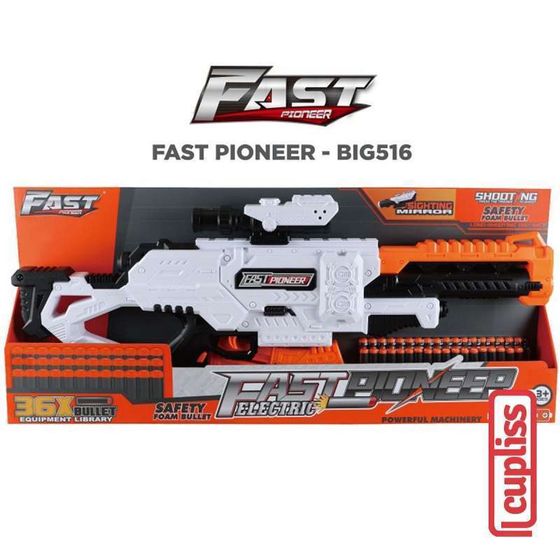Promo Fast Pioneer Electric Mega Blaster 36 Darts Pistol Mainan Diskon ...