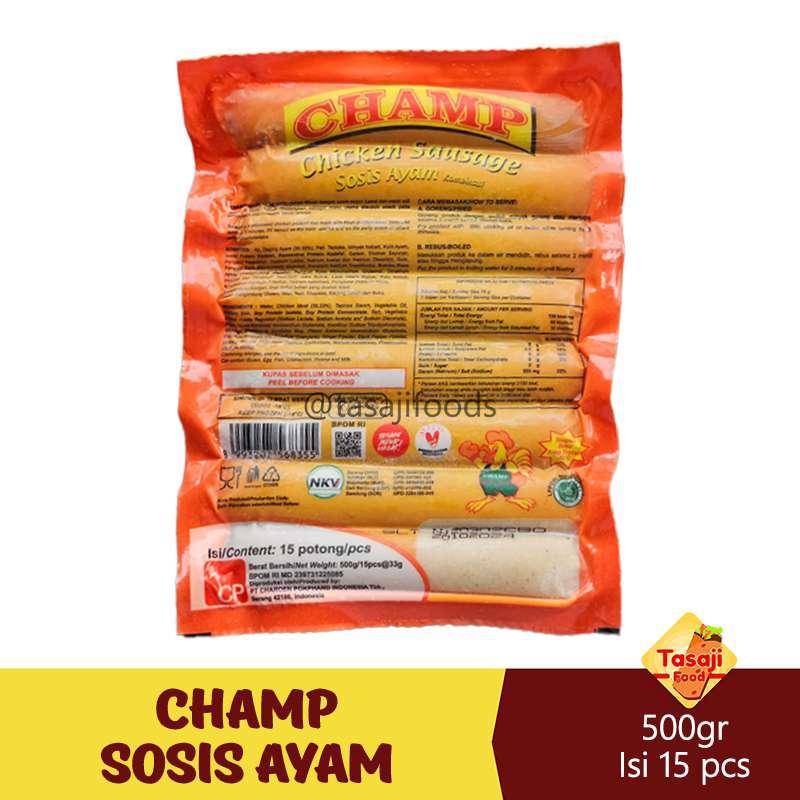 Jual Champ Sosis Ayam Isi 15 Pcs 500 Gram di Seller Tasaji Food ...