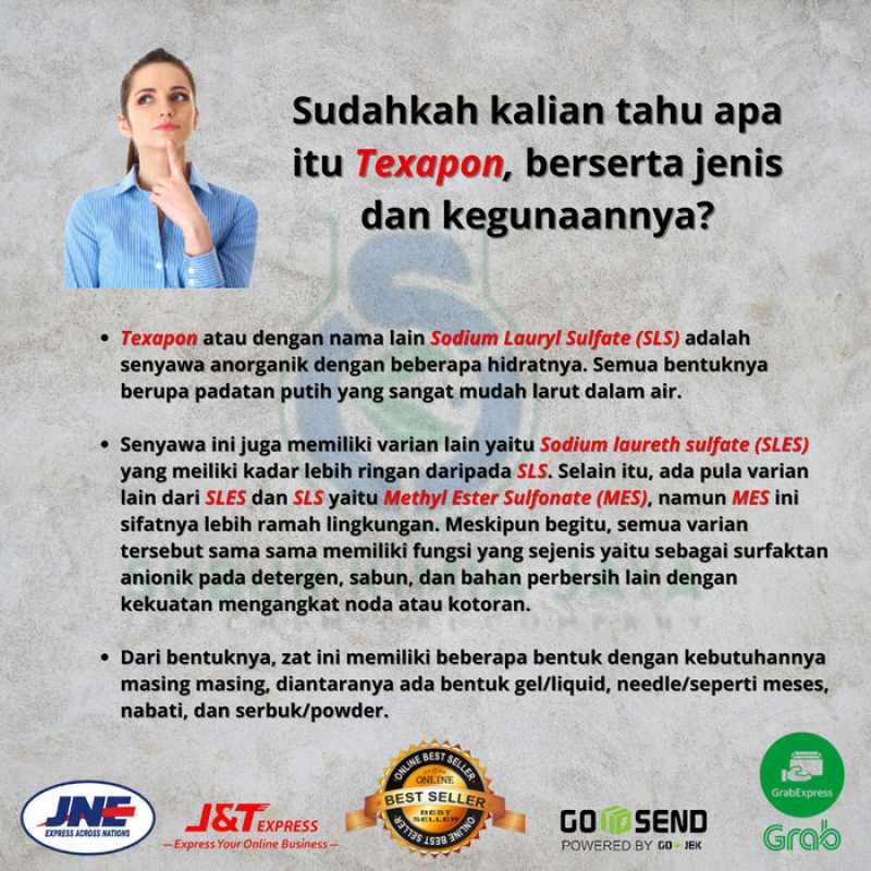 Jual Texapon Powder / Emal Powder / Bahan Detergent Powder Laundry 1 Kg ...