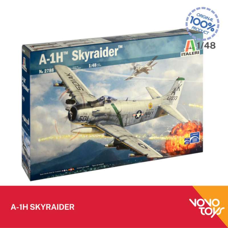 Jual Model Kits 1/48 Pesawat A-1H SKYRAIDER Fighter aircrafts by ...