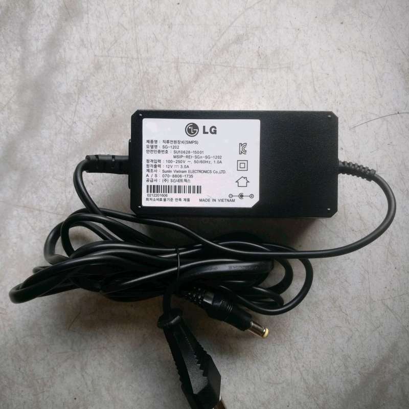 Jual Adaptor 12v 12 Volt 3a 3 Ampere Lg Power Supply Switching Pure ...