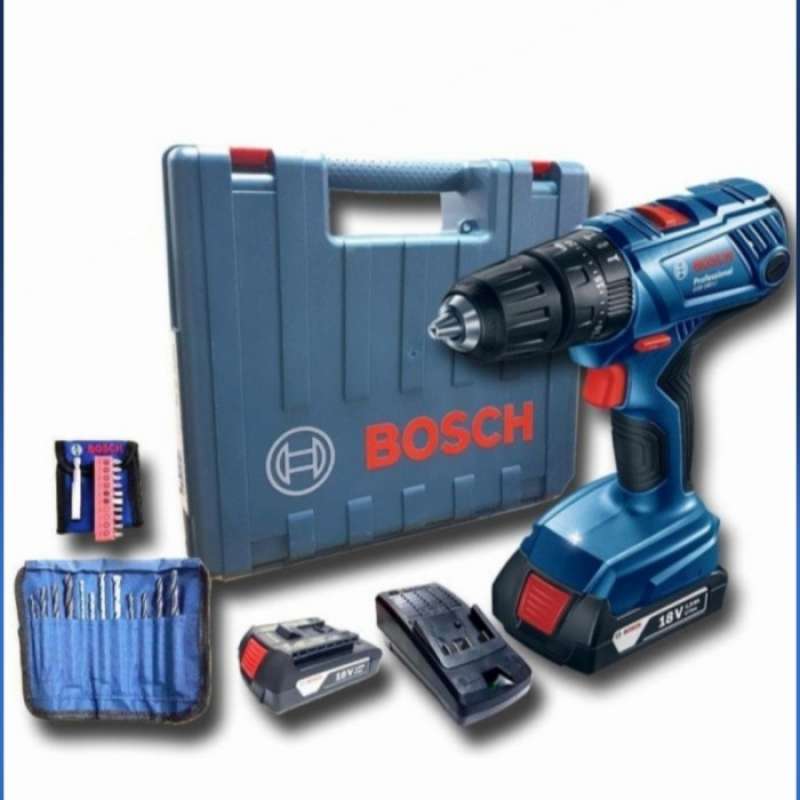 Promo BOSCH GSB 180 li 18v cordless impact drill / bor tembok baterai ...