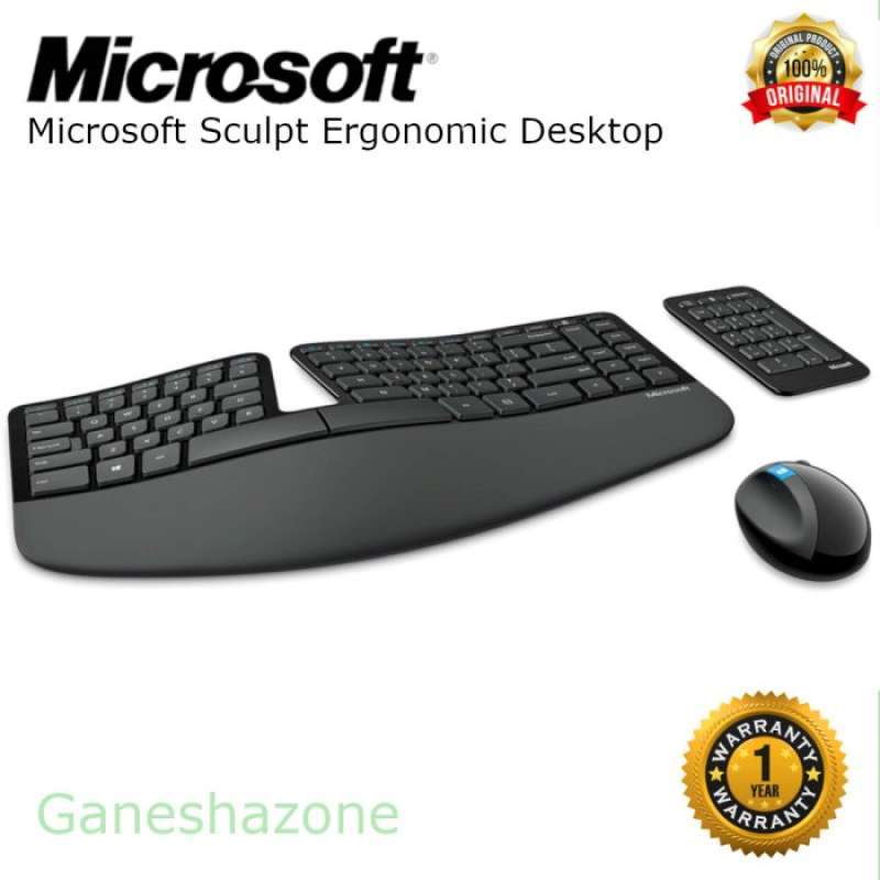 Promo Microsoft Sculpt Ergonomic Desktop Bluetooth Keyboard Mouse ...