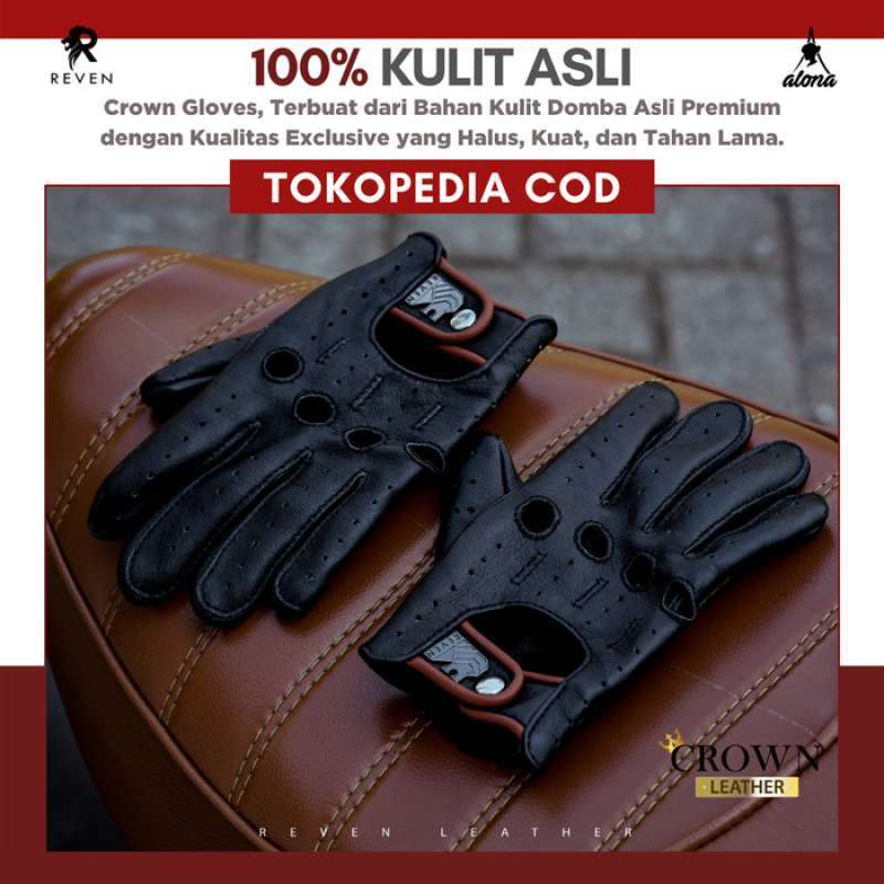 Jual sarung tangan motor pria wanita kulit domba asli empuk original gloves di Seller tirto ...