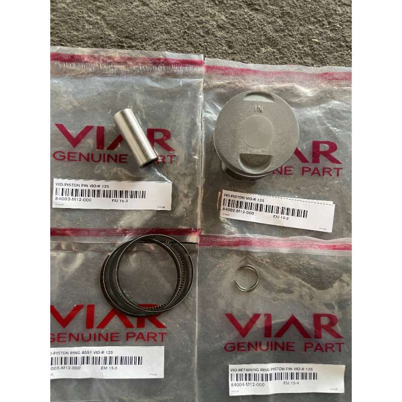 Jual PISTON KIT SET VIAR VIOR 125 CC MOTOR METIK PNP KYMCO 125CC di ...