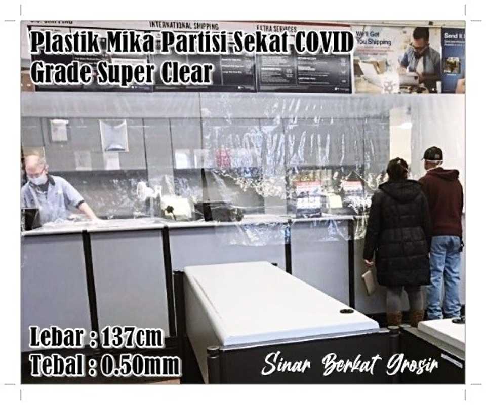 Promo Plastik Mika Bening Pembatas Ruangan Sekat Toko Anticovid 137cm 0.50mm Diskon 33% Di ...