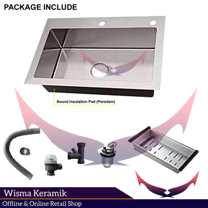 Jual Kitchen Sink Stainless Sus 304 Ukuran 6045 Tebal 3 Mm Model ...