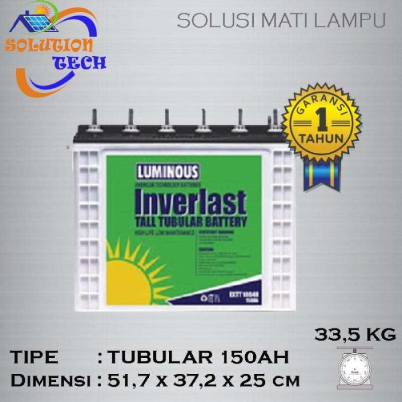 Promo Aki Basah / Baterai Tubular 150ah Luminous DOD Diskon 23% di ...