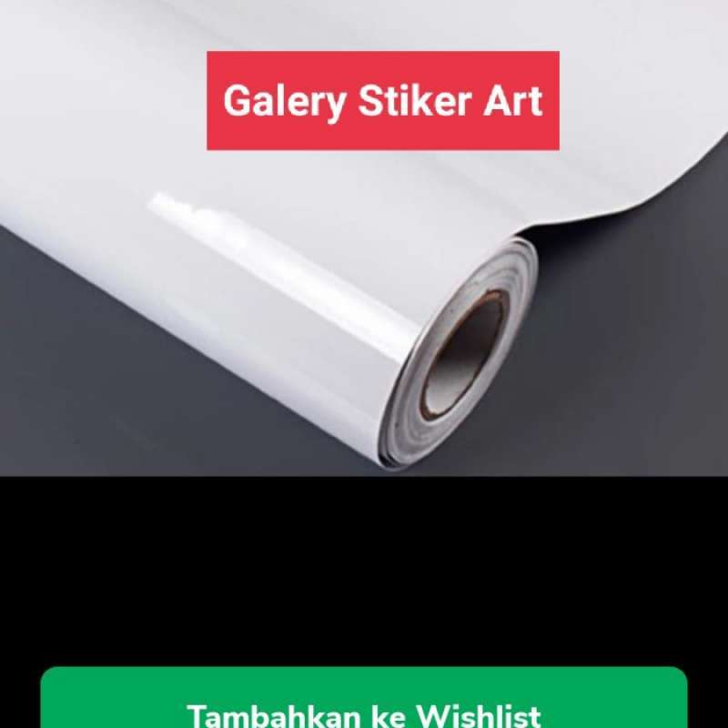 Promo Stiker Vinyl Putih Polos cocok untk white Board & Penutup Kaca ...