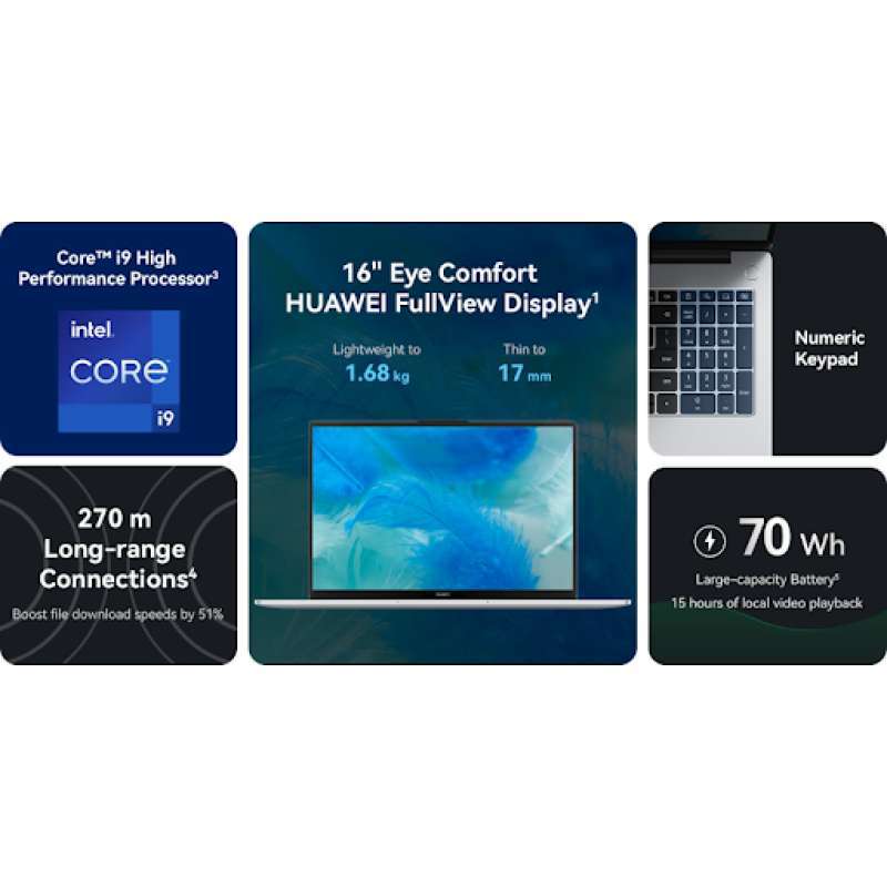 Jual HUAWEI MateBook D16 2024 Laptop - Garansi Resmi - D16 I9-13900H ...