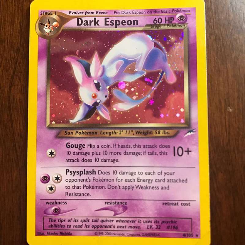 Promo Kartu Pokemon - Dark Espeon Neo Destiny Diskon 23% di Seller ...