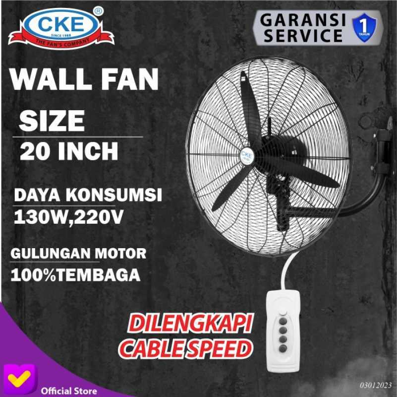 Promo CKE Wall Fan GS 20 Inch Kipas Angin Dinding Tembok Rumah Sejuk ...