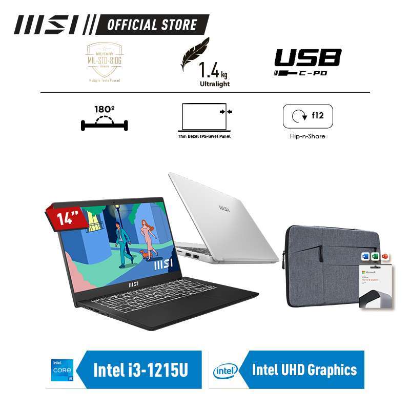 Promo Msi Modern 14 C12mo 880id I3-1215u Uhd Graphics 14 Fhd Ips-level ...