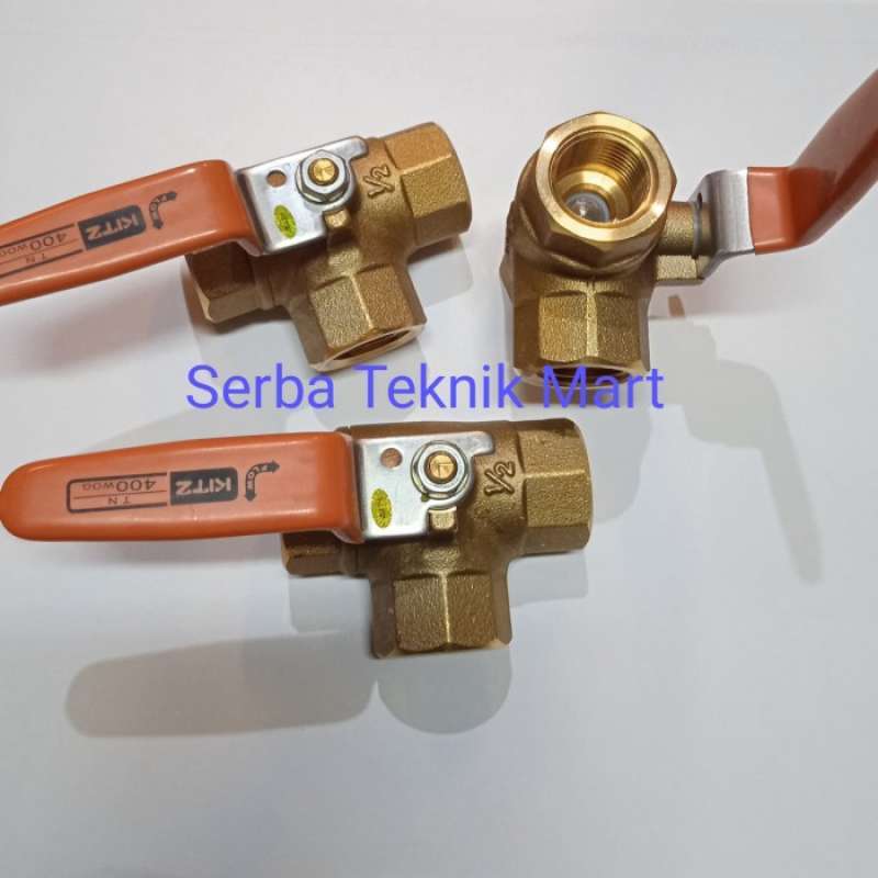 Promo Ball Valve 3way 1/2 Kitz, Stop Kran Diskon 23% di Seller Kartizy Store - Cengkareng Barat ...