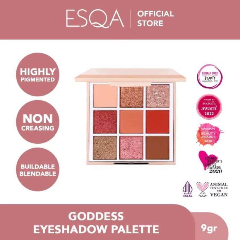 Promo Esqa Goddess Eyeshadow Palette - Peach Diskon 23% Di Seller ...