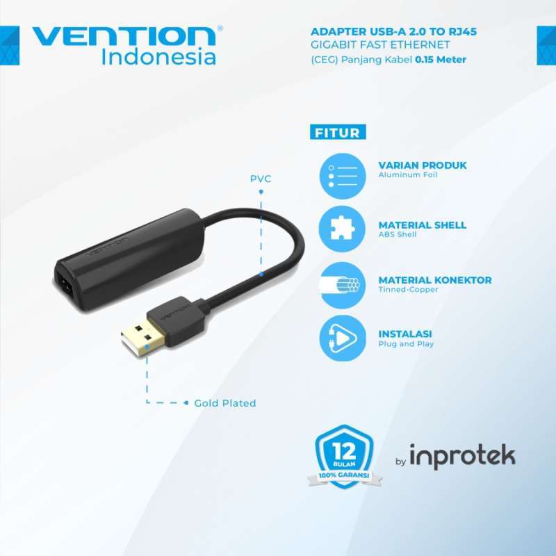 Jual Vention Adapter USB 3.0 to RJ45 Gigabit Ethernet Network - CEG ...