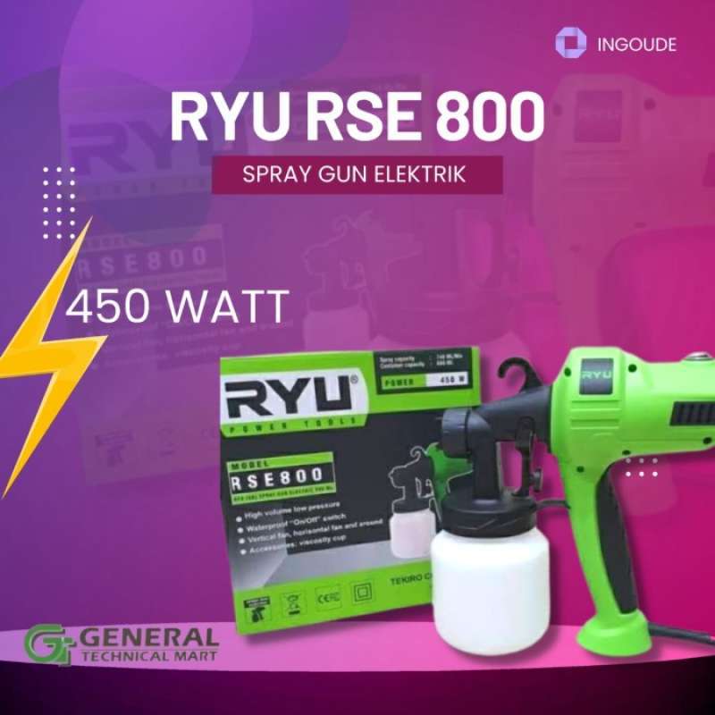 Promo Spray Gun Elektrik Ryu RSE-800/ RSE800 Paint Zoom Ryu Diskon 23% ...