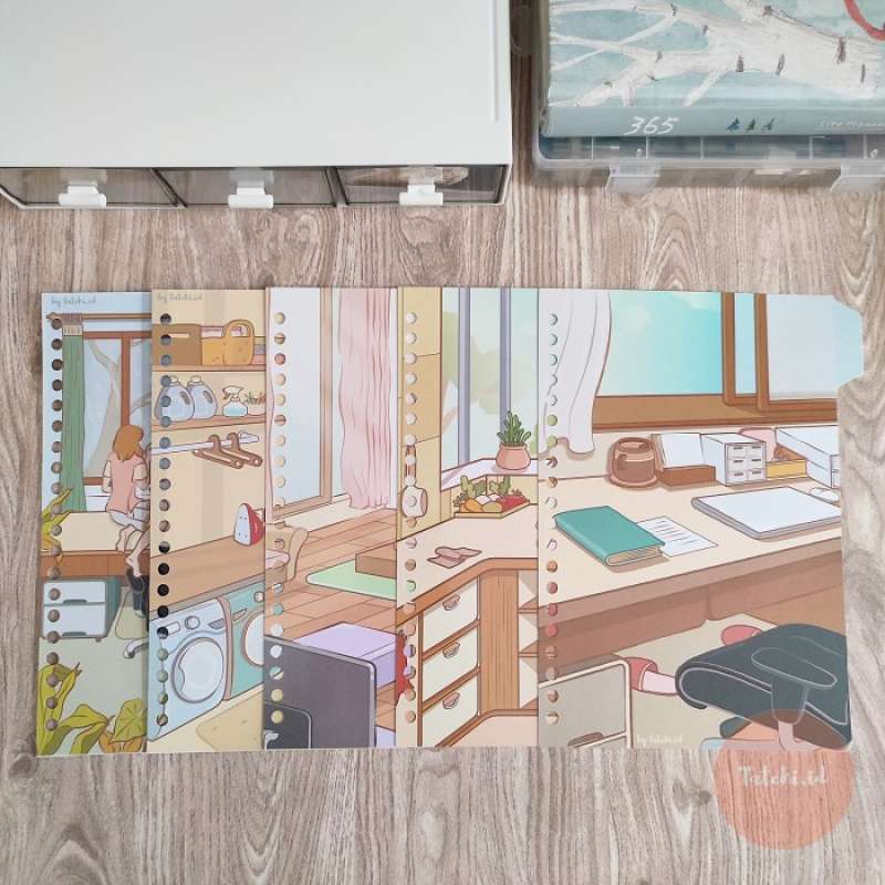 Jual [tatchi.id] Binder Divider A5 Daily Routine/ Pembatas Binder A5 Di ...
