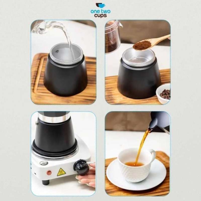 Jual One Two Cups Moka Pot Espresso Coffee Maker Stovetop Teko Kopi Di ...